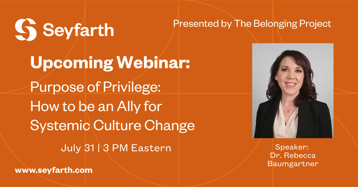 Webinar Recording: Purpose of Privilege: How to be an Ally for Systemic ...