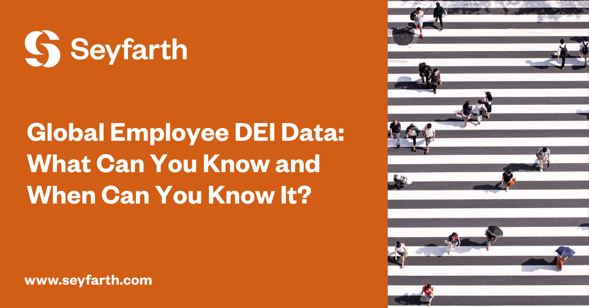 Global Employee DEI Data: What Can You Know and When Can You Know It ...