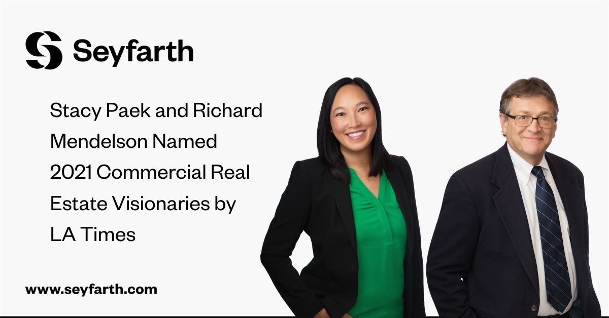 Seyfarth’s Stacy Paek and Richard Mendelson Named Los Angeles Times ...