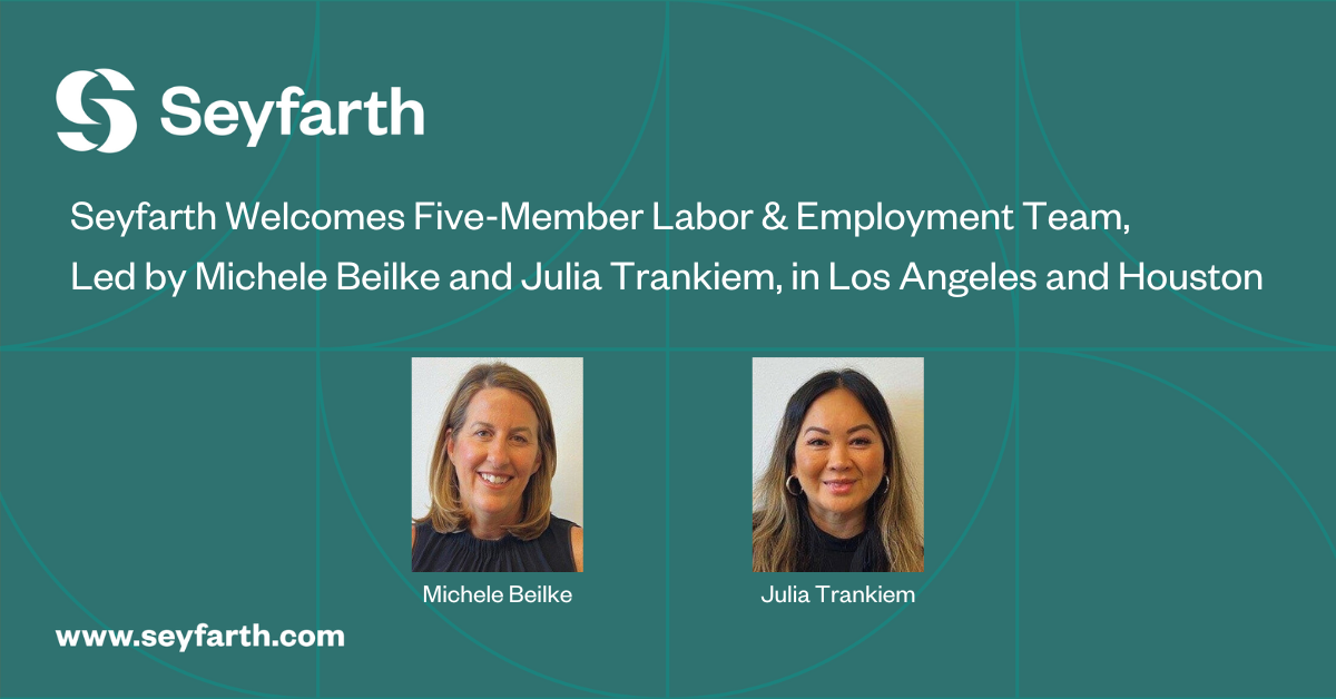 Seyfarth Boosts Labor & Employment Practice with Five-Member Team in ...