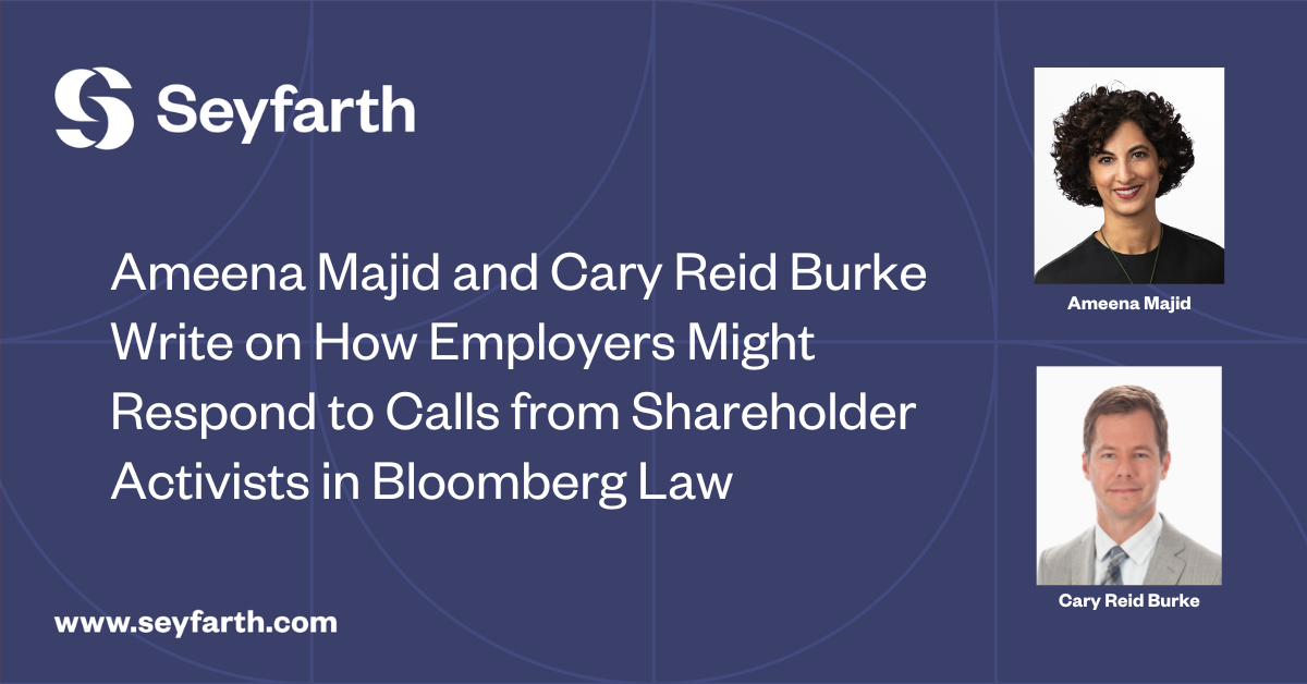 Ameena Majid and Cary Reid Burke Write on How Employers Might Respond ...