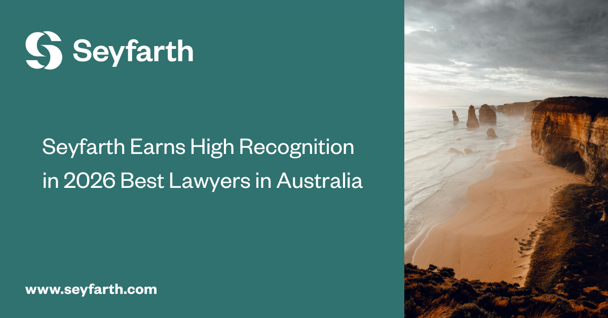 Seyfarth Earns High Recognition in 2026 Best Lawyers in Australia ...