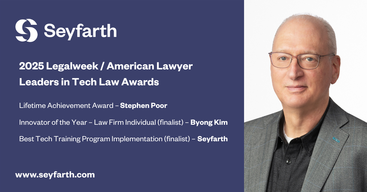 Stephen Poor Earns Lifetime Achievement Award from ALM’s Legalweek ...