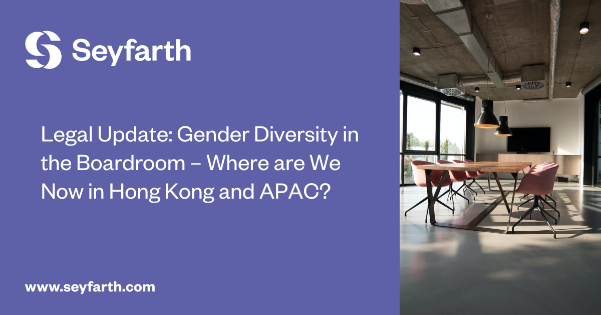 Gender Diversity in the Boardroom – Where are We Now in Hong Kong and ...
